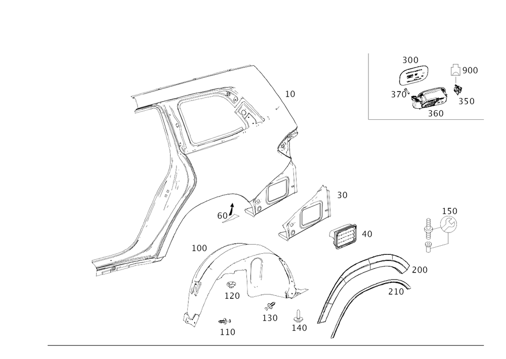 166-884-68-22 - Wheel Arch Cover 2013-2019 Mercedes-Benz | Mercedes ...