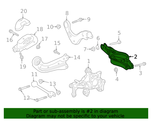 2021-2024 Lexus Suspension Control Arm 48730-0R050 | AutoNationParts.com