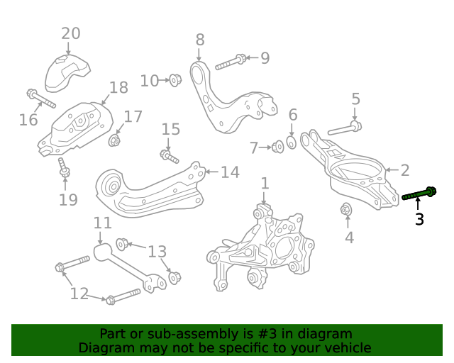 90119-A0433 - Lower Control Arm Bolt - 2019-2024 Lexus | My L Parts