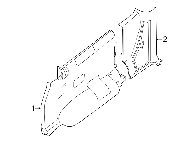 76917-1PB0A - Interior Quarter Panel Trim Panel 2012-2021 Nissan NV3500 ...
