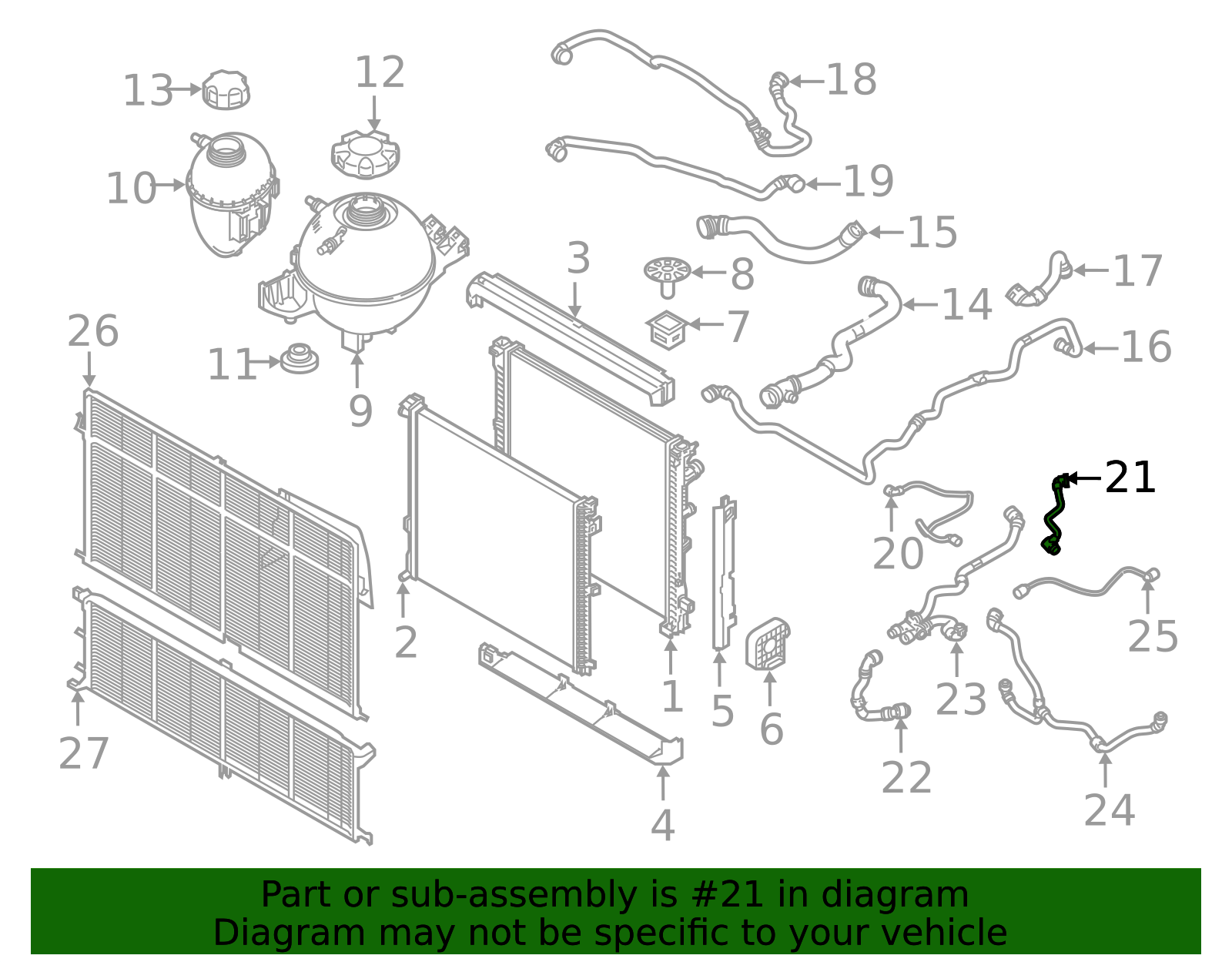 17127535537 - 2018-2019 BMW Coolant Hose (17-12-7-535-537) | BMW of ...