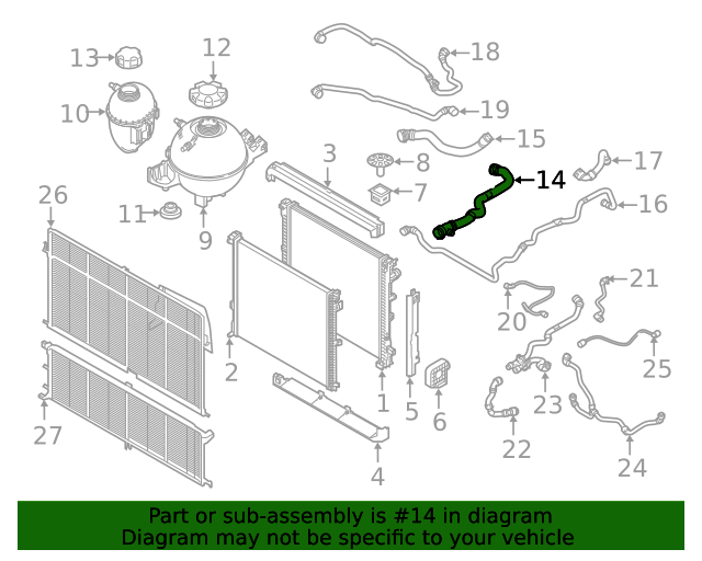 17127535529 - 2018-2019 BMW Lower Hose (17-12-7-535-529) | BMW of South ...