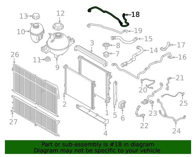 17129894741 - 2018-2019 BMW Radiator Hose (17-12-9-894-741) | BMW of ...