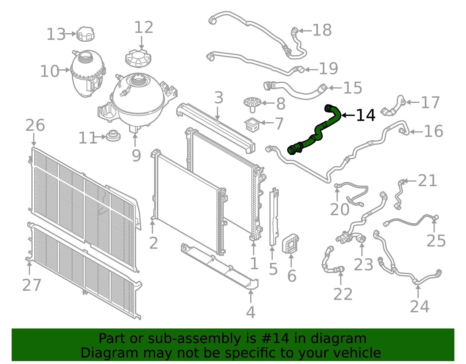 17127535529 - 2018-2019 BMW Lower Hose (17-12-7-535-529) | BMW of South ...
