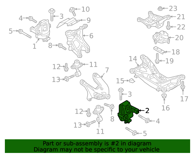 4M0-199-371-GH - Mount 2018-2024 Audi | Audi OEM Parts