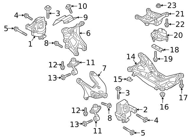 4M0-199-371-GH - Mount 2018-2024 Audi | Audi OEM Parts
