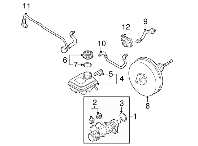3D0-611-021 - Master Cylinder 2004-2015 Audi | Audi OEM Parts