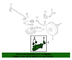 3D0-611-021 - Master Cylinder 2004-2015 Audi | Audi OEM Parts