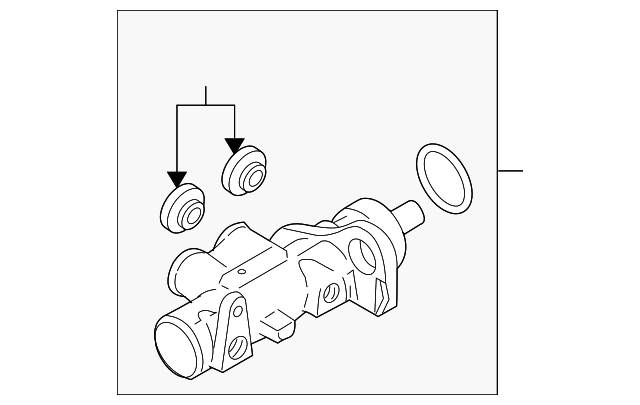 3D0-611-021 - Master Cylinder 2004-2015 Audi | Audi OEM Parts