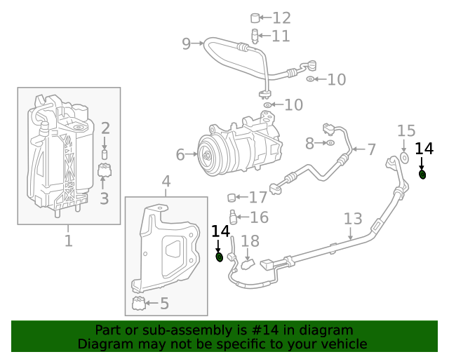 64539284020 - 2014-2023 BMW A/C Refrigerant Line O-Ring (64-53-9-284 ...