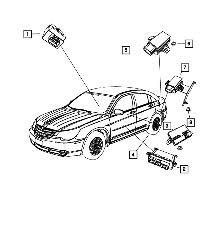 2005-2017 Mopar Tire Pressure Monitoring Module 56053034AE | Mopar eStore