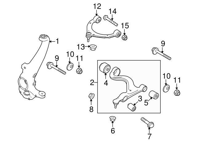 2010-2014 Porsche Panamera Lower Control Arm 970-341-054-04 | Sunset ...
