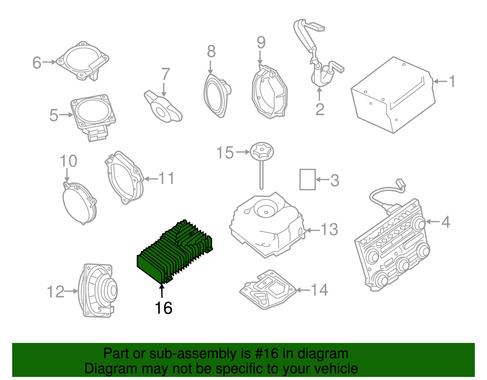 2015-2020 Nissan Pathfinder Amplifier 28061-3KG1A | CMA's Colonial Nissan