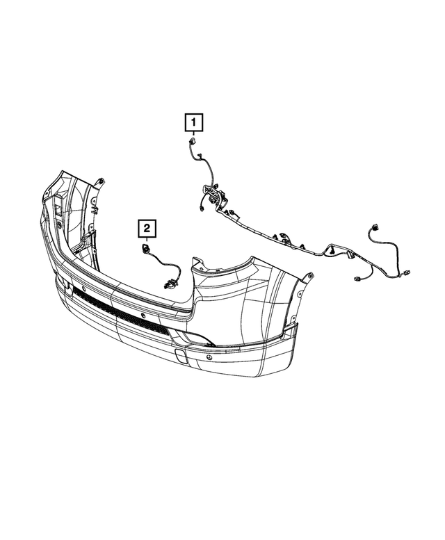 2022-2023 Jeep Compass Rear Fascia Wiring 68516909AD | Mopar Estores