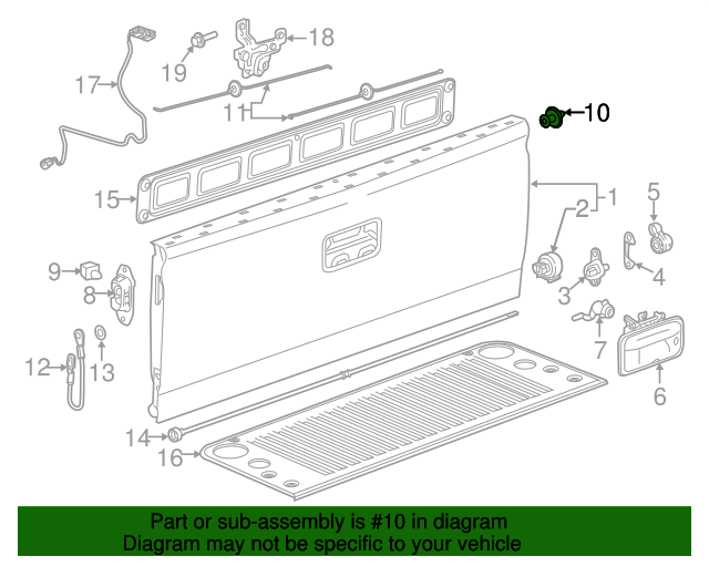 2014-2019 GM Striker Asm,Pubx E/Gate 11547076 | GM Parts Center