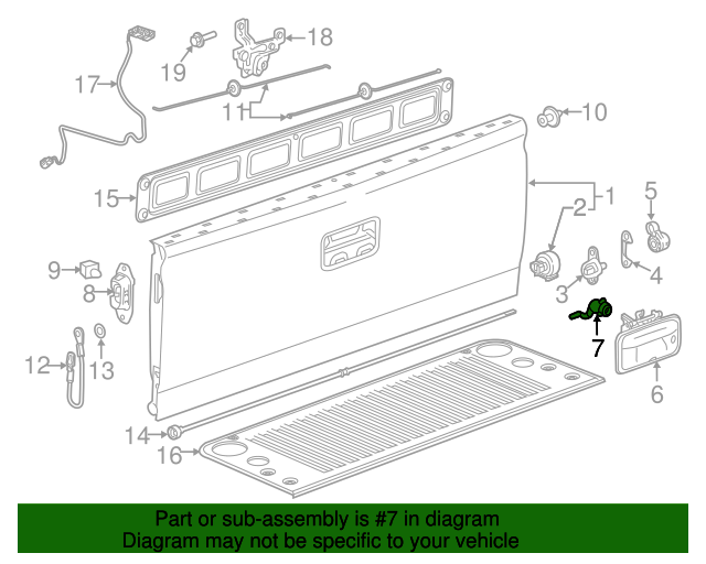 2014-2020 GM Liftgate Lock Cylinder 23189756 GM | GMPartsDirect.com