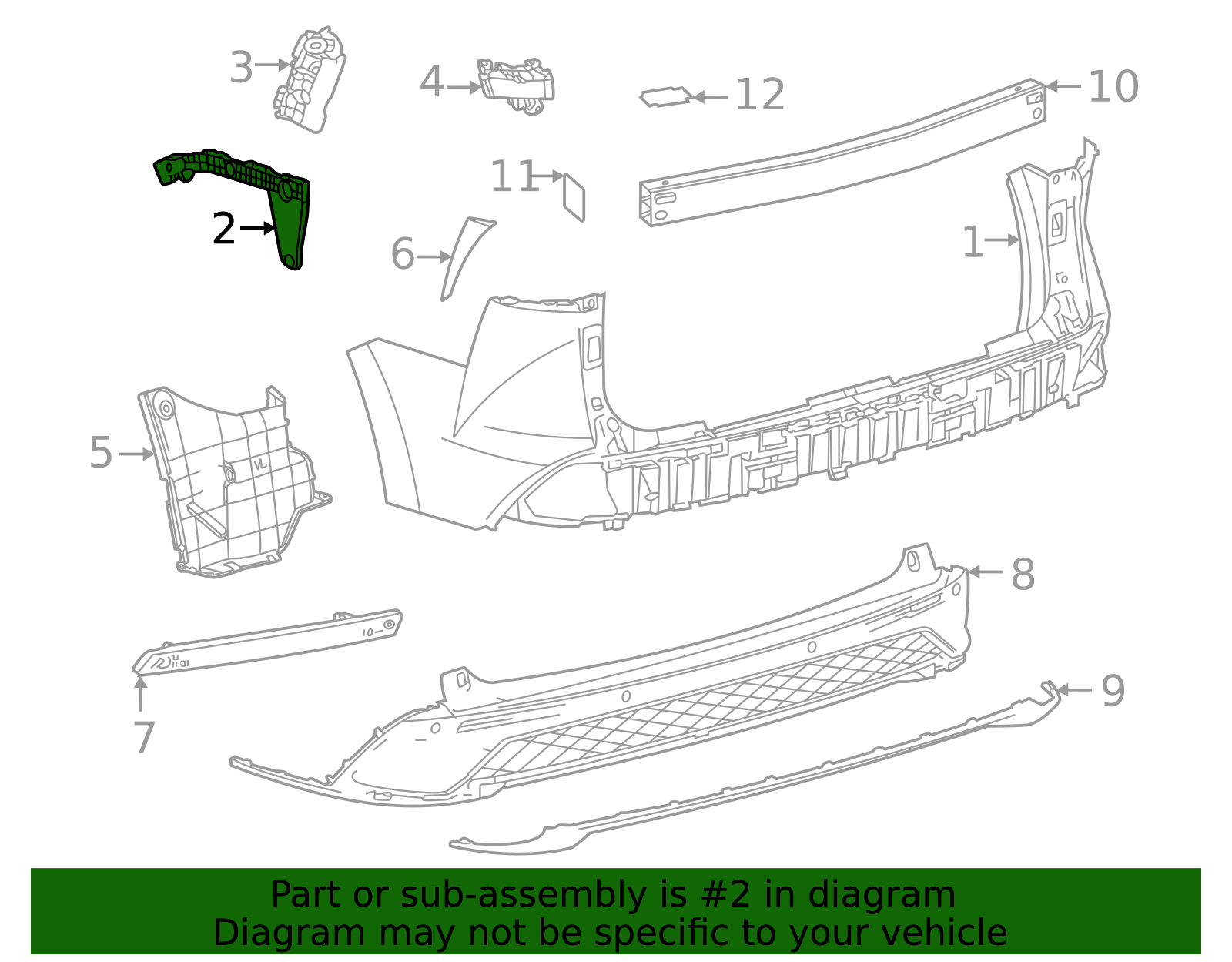 Genuine Toyota Side Support part# 52155-08020 for 2021-2024 Toyota ...