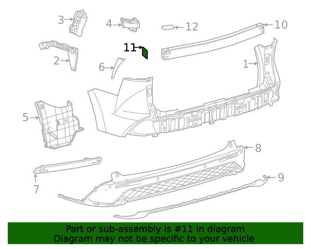 58665-08030 - Impact Bar Plate - 2021-2023 Toyota Sienna | Sparks Parts