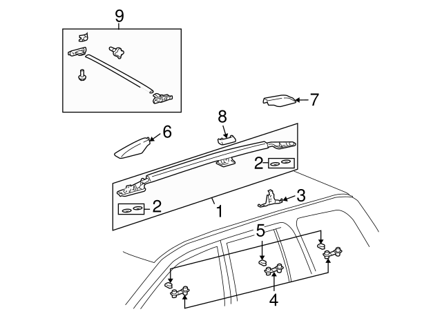 2008-2009 Lexus GX470 Side Rail 63470-60050-B0 | OEM Parts Online