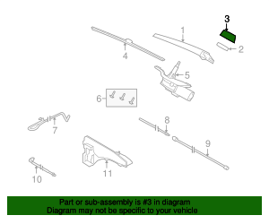 61627161030 - 2007-2017 BMW Wiper Arm Cap (61-62-7-161-030) | BMW of ...