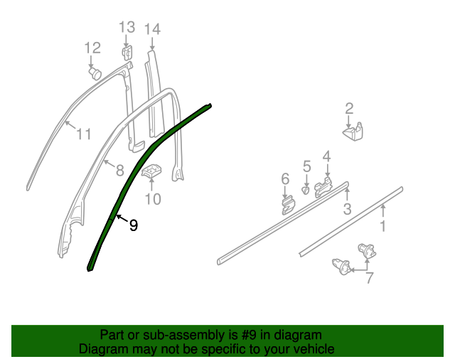 Genuine BMW 51-32-8-185-273 | Cover Molding | FREE Shipping on Most ...
