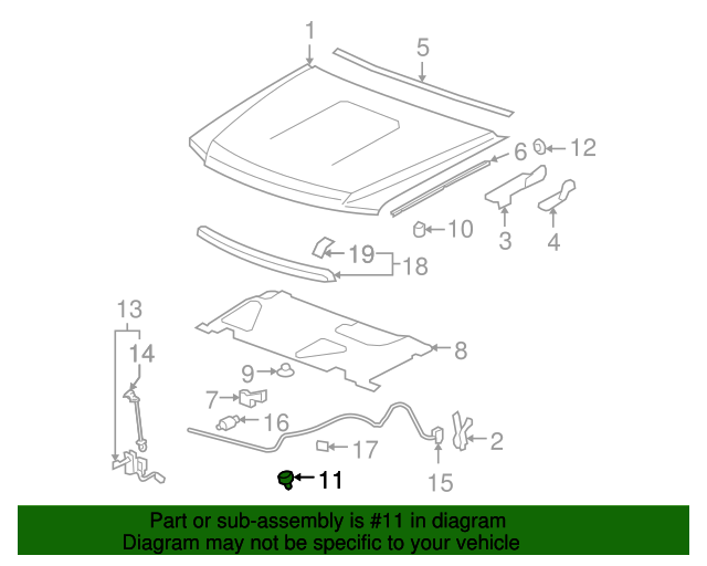 2007-2020 GM Hood Front Bumper 22951585 GM | GMPartsDirect.com