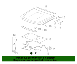 2007-2020 GM Hood Front Bumper 22951585 GM | GMPartsDirect.com