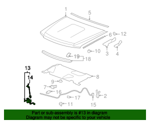 25816903 - Hood Latch 2007-2014 GM | AutoNationParts.com