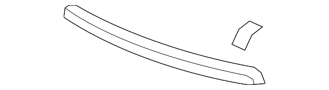 2007-2013 GMC Bright Chrome Hood Front Molding 10385156 GM ...