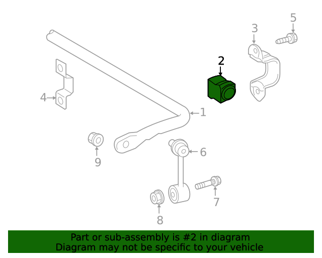 2019-2024 Toyota Suspension Stabilizer Bar Bushing 48818-0R050 ...