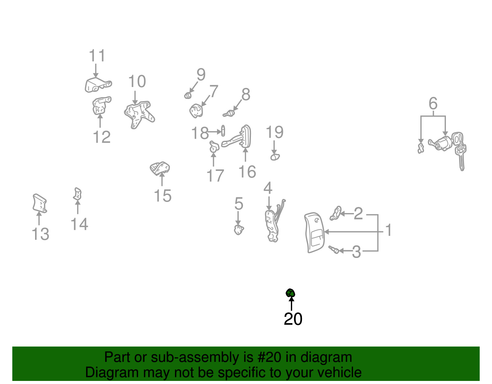1996-2000 Toyota RAV4 Door Check Cushion 90541-09062 | Toyota Parts Center