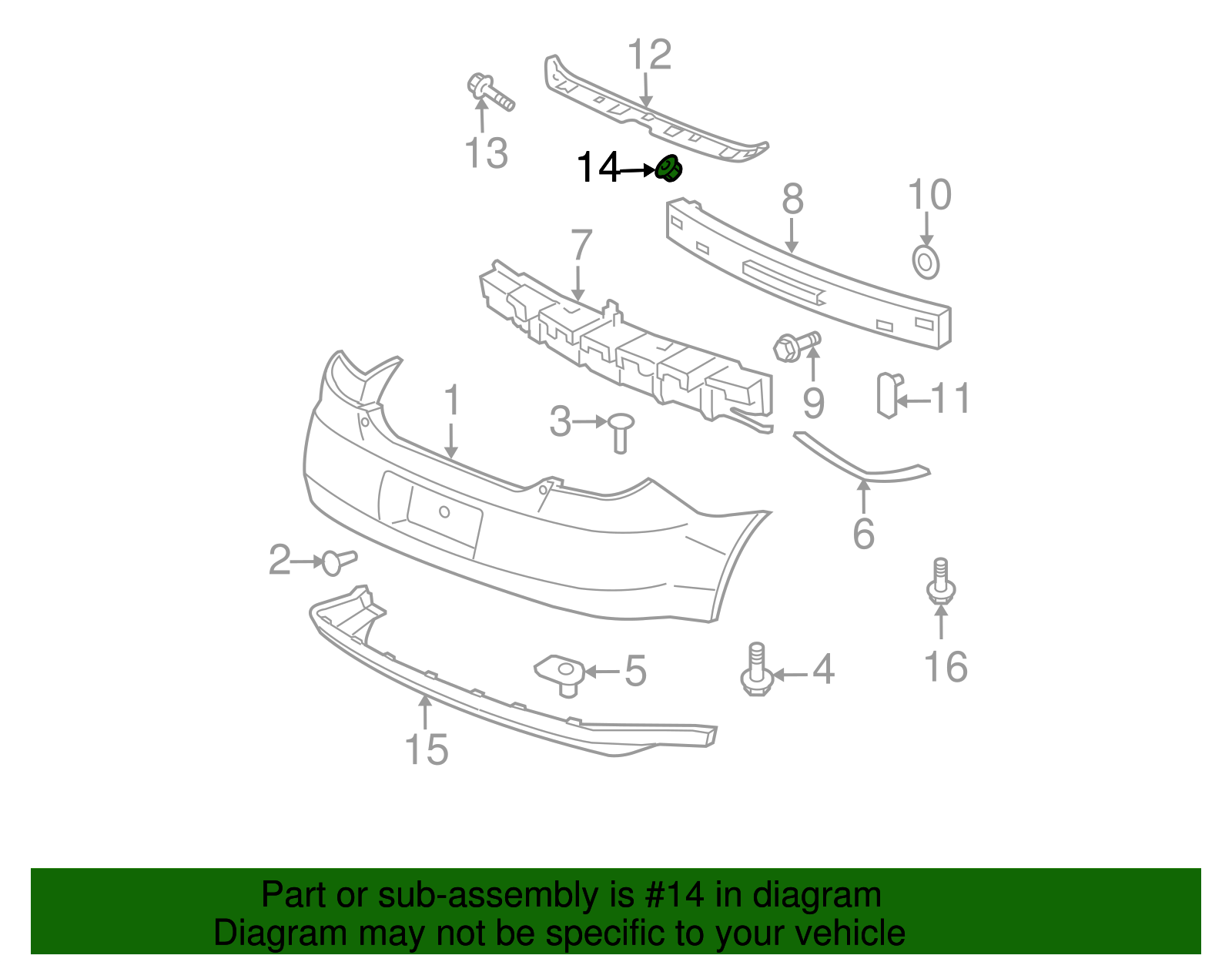 2004-2025 GM Retainer,Rr Bpr Fascia 25704358 | GM Parts Center