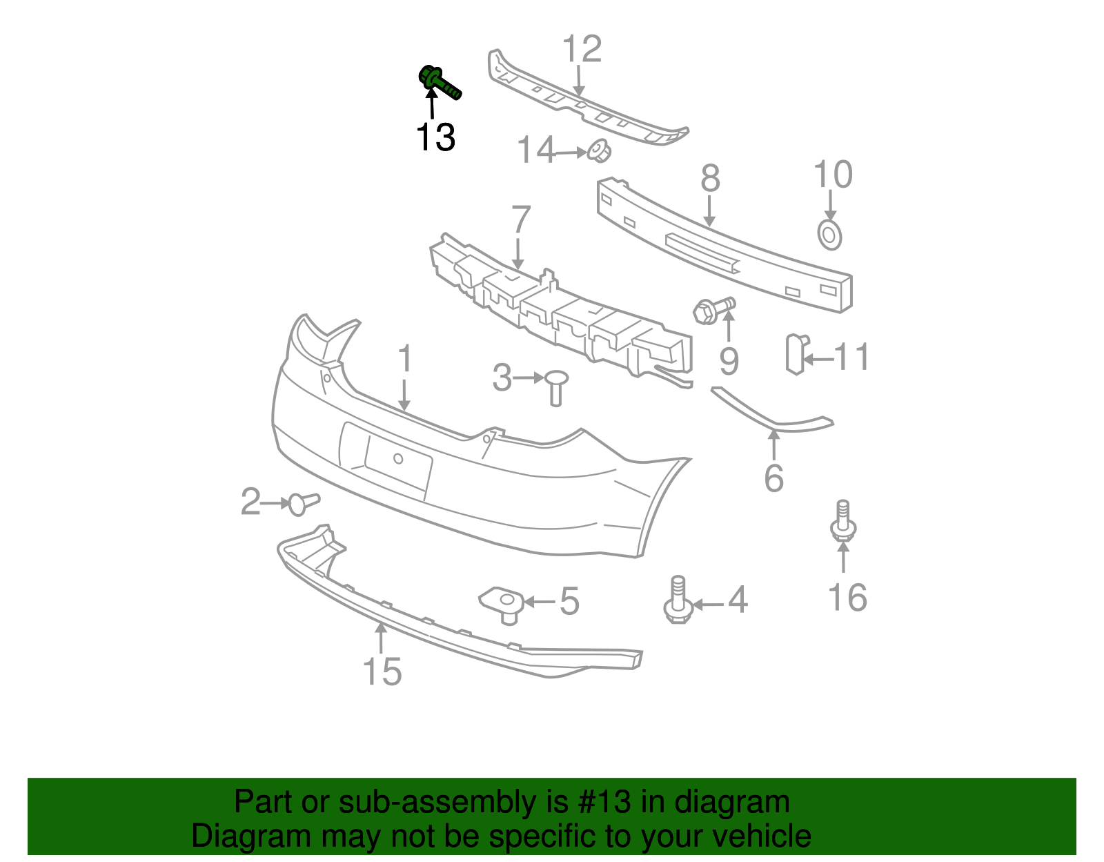 2006-2017 GM Multi-Purpose Bolt 11610055 GM | GMPartsDirect.com