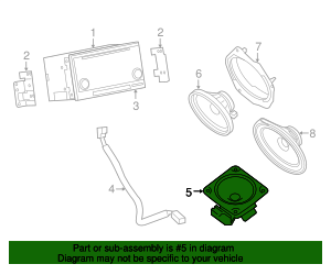 2004-2023 Nissan Inst Panel Speaker 28152-5Z000 | OEM Parts Online