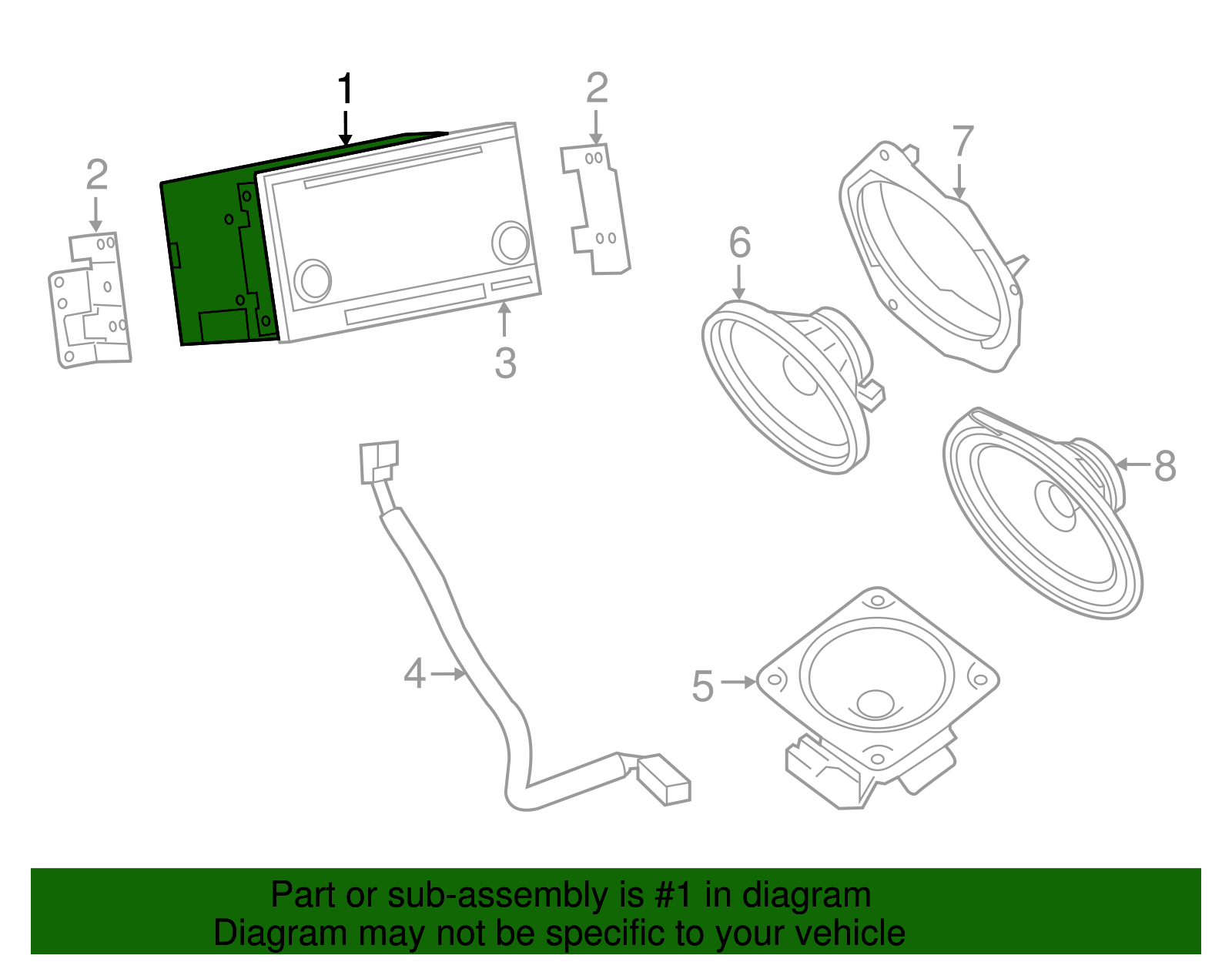 28185-1PA0A - Radio - 2012-2017 Nissan | Nissan OEM Parts Direct