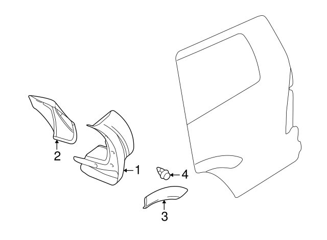 MR533108 - Wheel Opening Molding Clip 2001-2006 Mitsubishi | Mitsubishi ...