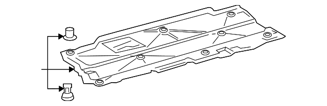 58165-47040 - Floor Pan Splash Shield - 2017-2018 Toyota Prius Prime ...