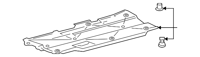 2016-2018 Toyota Prius Under Cover 58166-47030 | Toyota Parts Center