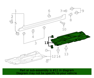 2016-2018 Toyota Prius Under Cover 58165-47030 | Toyota Parts Center
