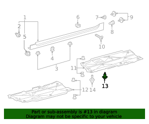 2010-2022 Toyota Under Cover Clip 90467-07220 | Toyota OEM Direct
