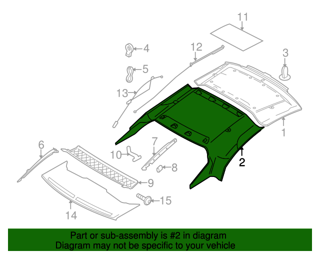 2006-2013 Volvo C70 Headliner 31325753 | Genuine Volvo Replacement Parts