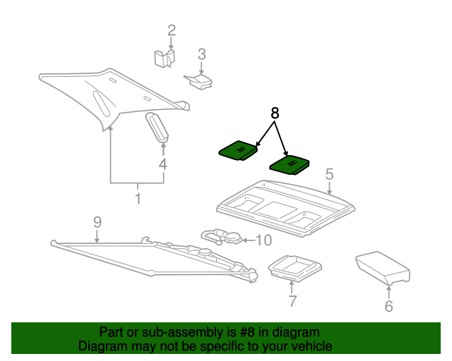 202-820-00-12-9115 - Speaker Cover 1994-2000 Mercedes-Benz ...