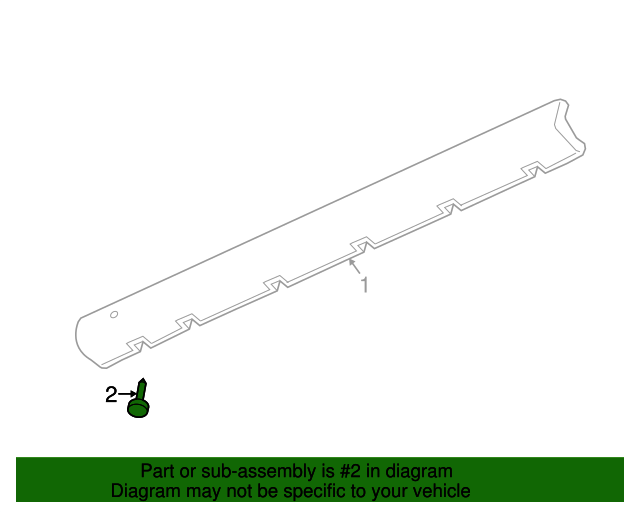 2011-2023 Mopar Rocker Molding Retainer 6509049AA | TascaParts.com
