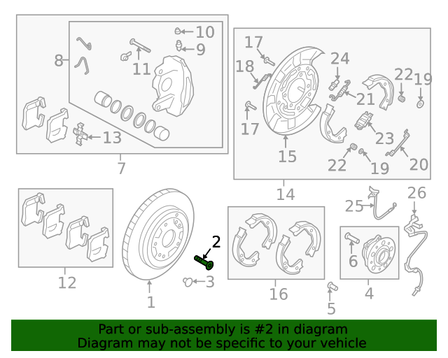 12203-06167-K - Rotor Screw 2012-2024 Hyundai | AutoNationParts.com