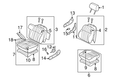 Front Seat Components for 2000 Nissan Frontier | Nissan Parts Plus