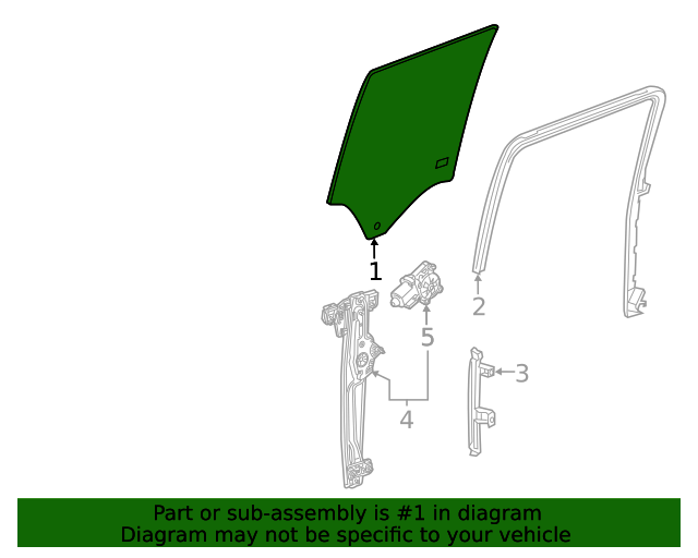 2020-2021 GM Door Glass 84560295 | GMPartsDirect.com