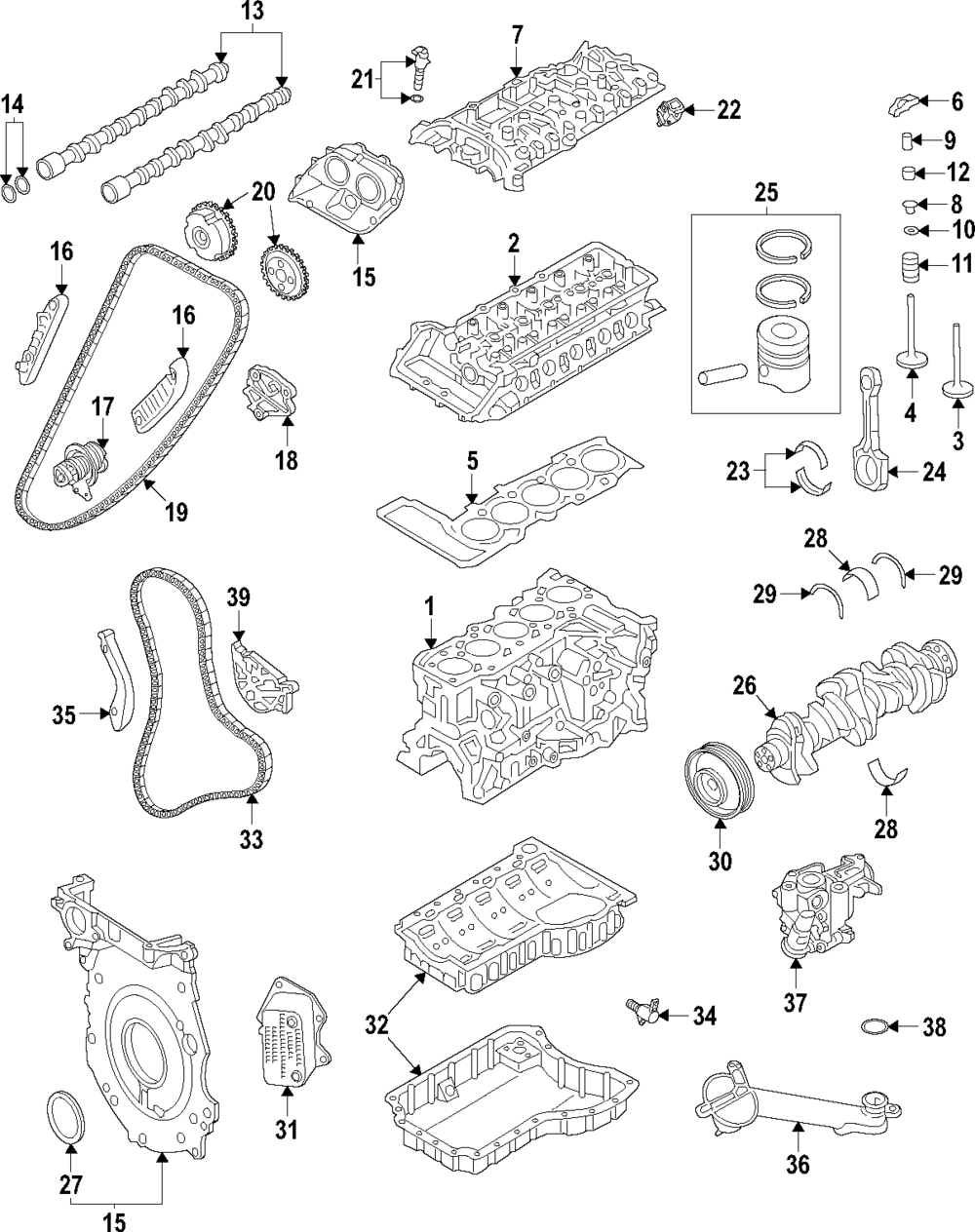 2017-2024 Audi Engine Timing Chain Guide 07K-109-469-K | Retail ...