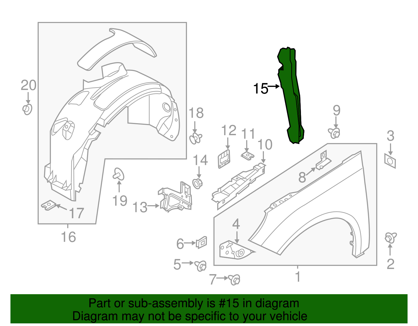 2012-2018 Ford Focus Rear Insulator BM5Z-16072-B | OEM Parts Online