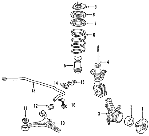 Front Suspension for 2011 Honda Element | OEM Parts Online