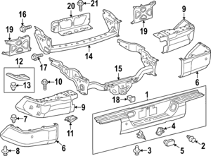 2014-2021 Toyota Tundra Bumper Cover (Left, Rear) 52057-0C061 ...
